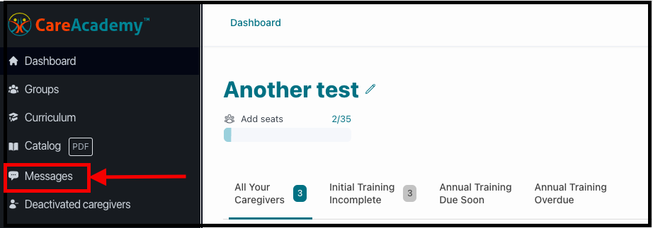 What is the message log? – CareAcademy